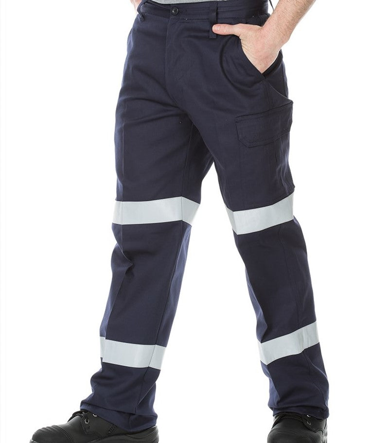 TC1004 Midweight Biomotion Cotton Drill Cargo Pants with reflective Ta ...